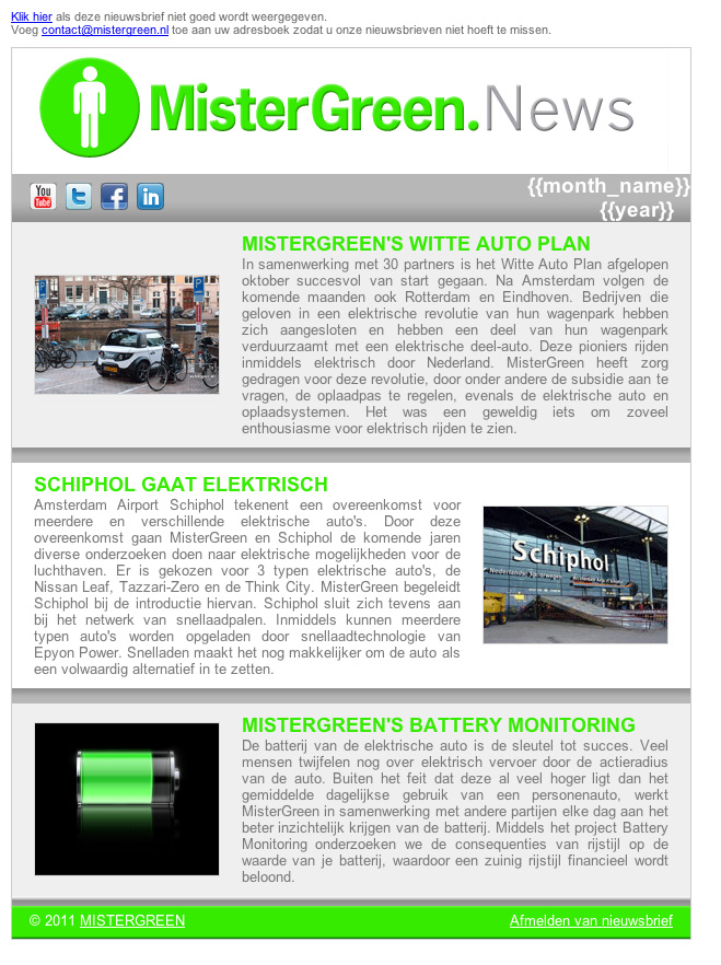 Nieuwsbrief voorbeeld | Pas zelf de lay-out aan